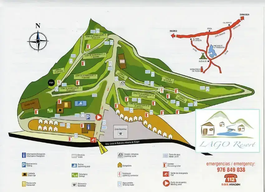 Mapa Del Camping Para Casas Rodantes Del Lago Tahoe