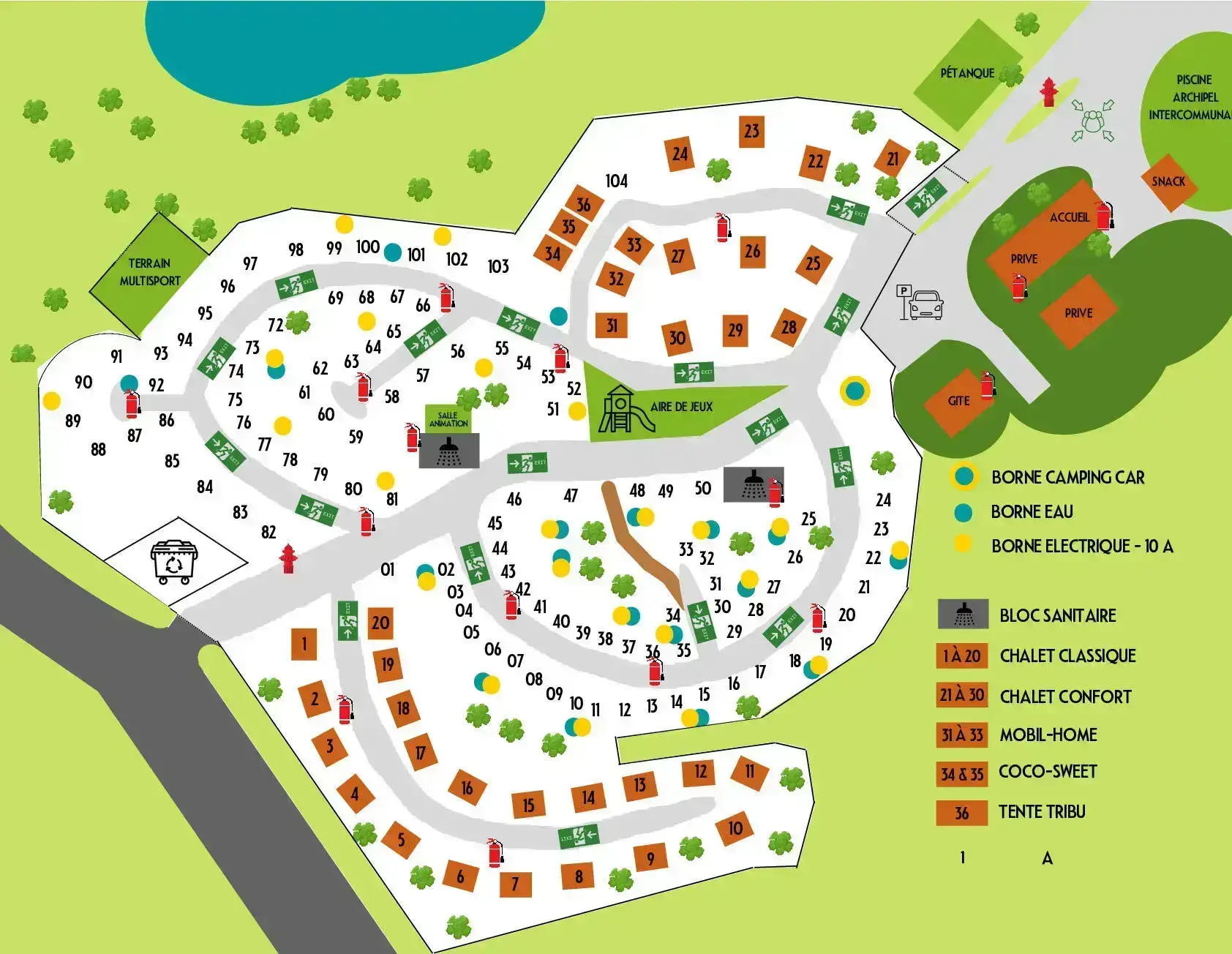 Mapa Del Camping Del Lago Tahoe