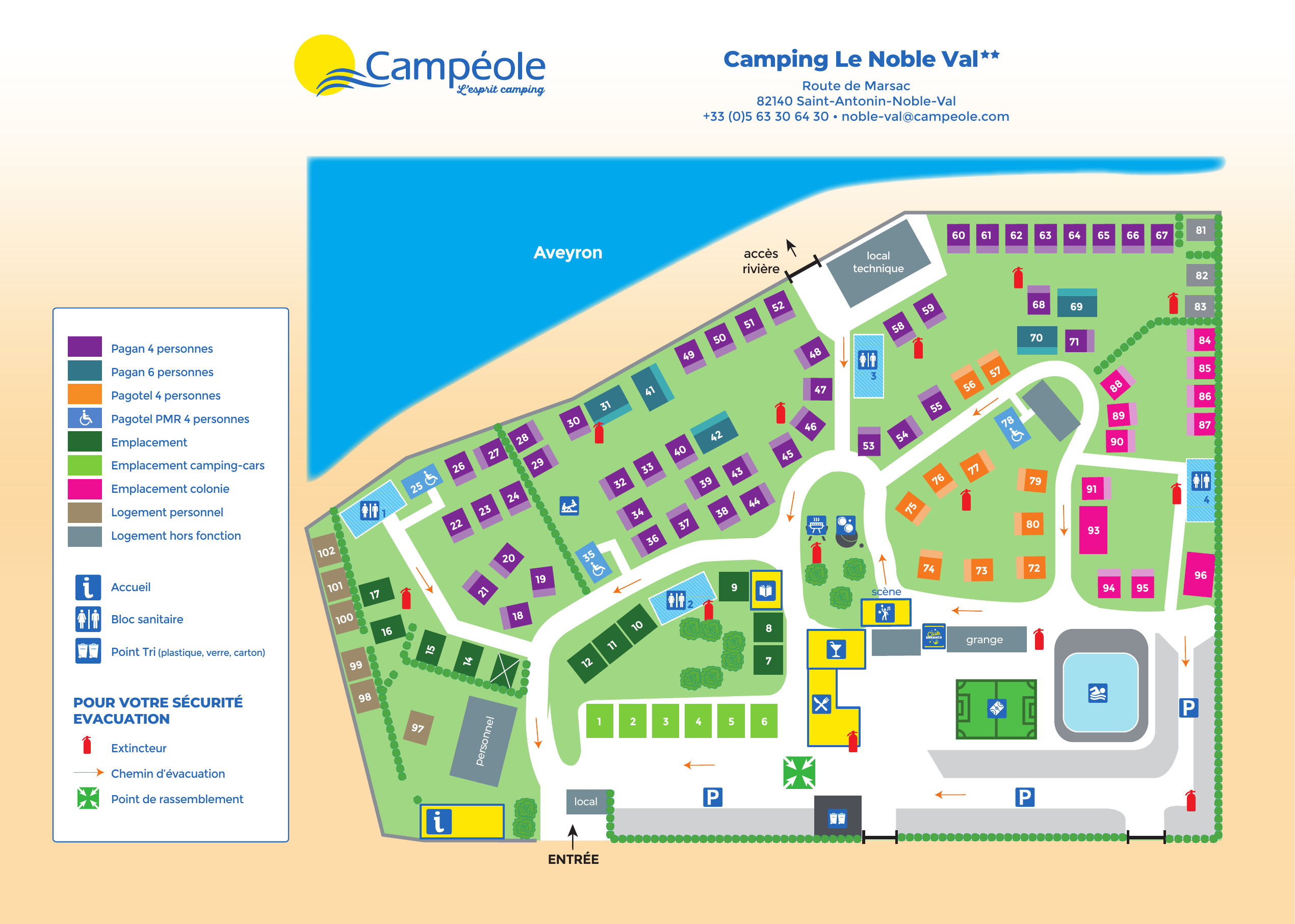 Camping Le Noble Val - Vacances André Trigano, Saint-Antonin-Noble-Val ...