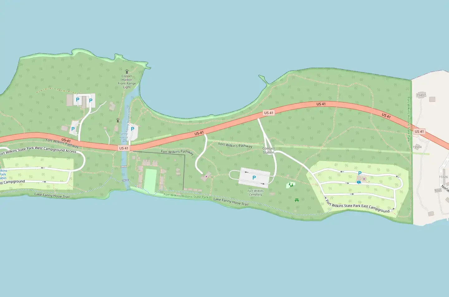 Fort Wilkins Historic State Park Campground in Copper Harbor, United ...