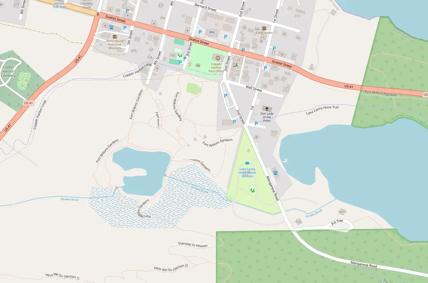Lake Fanny Hooe Resort & Campground in Copper Harbor, United States of ...