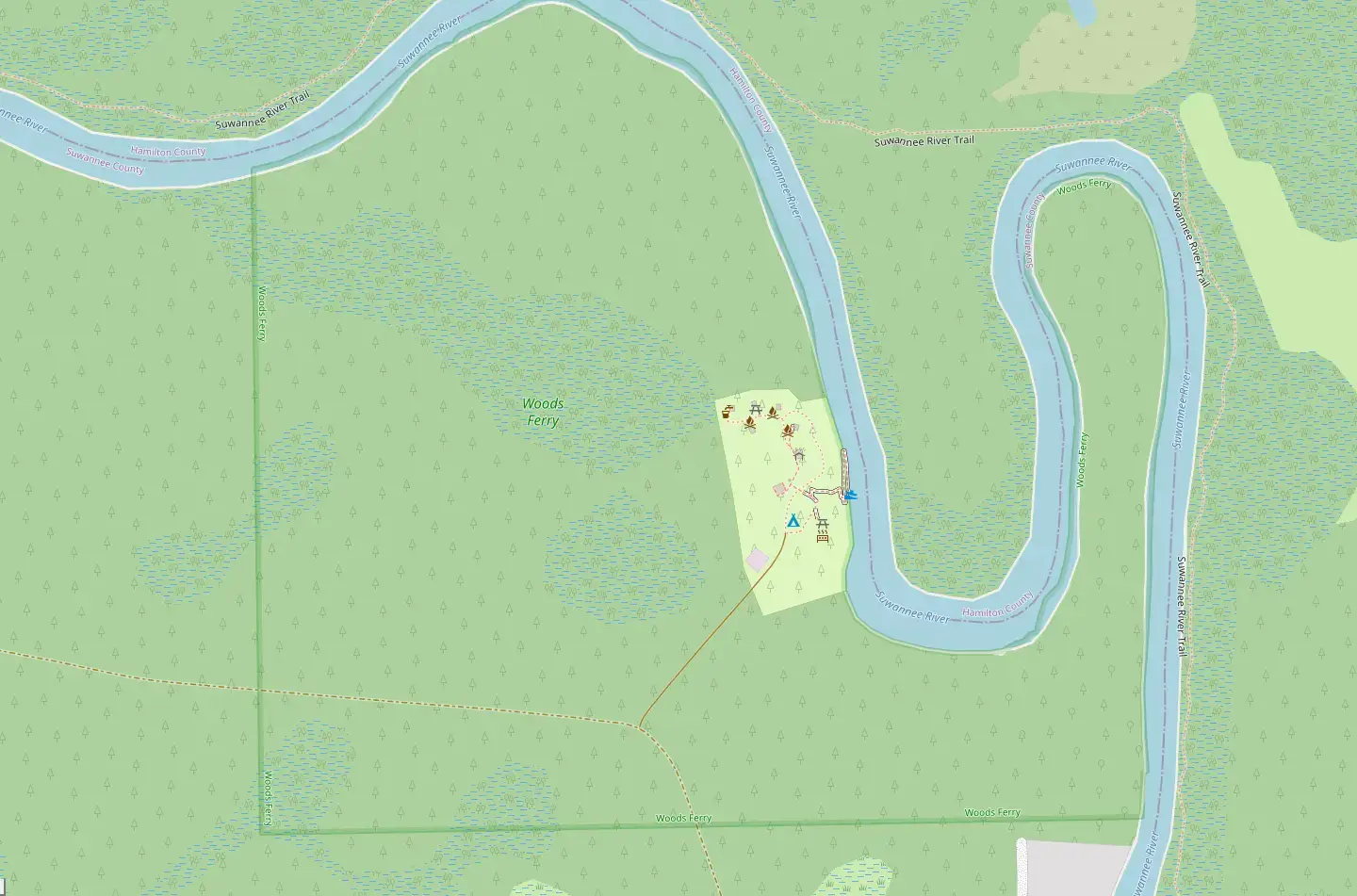 Woods Ferry River Camp in White Springs, (2026) | JetCamp.com